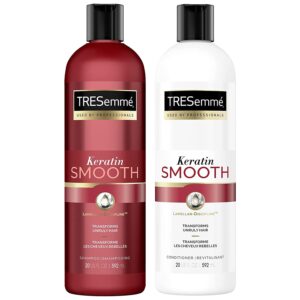 tresemme shampoo and conditioner set, keratin smooth - anti frizz hair products with keratin protein, promotes smooth sleek hair for up to 72 hours.