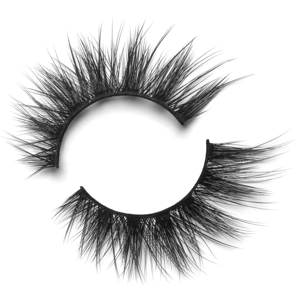 Lilly Lashes Premium Synthetic Lashes Houston | Fake Eyelashes Natural Look | Bold Full Bodied Look Max Volume Lash | False Lashes | Vegan Strip Lash | Reusable Up to 10 Wears | 17mm