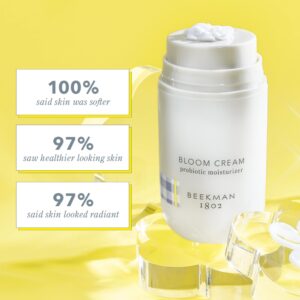 Beekman 1802 Bloom Face Cream, Goat Milk Moisturizer - Hydrates, Nourishes & Restores Skin Barrier - Infused with Epsom Salt & Niacinamide - Safe for All Skin Types - Fragrance-Free, Cruelty-Free