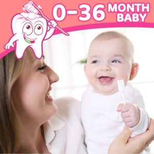 62PCS Baby Tongue Cleaner, Baby Oral Cleaner Newborn Baby Toothbrush,Disposable Infant Toothbrush Clean Baby Mouth,Gauze Gum Cleaner Stick Dental Care for 0-36 Month Baby+1 Finger Toothbrush with Case