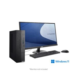 ASUS ExpertCenter D500SC Small Form Factor Desktop PC, Intel Core i5-11400, 8GB DDR4 RAM, 512GB PCIe SSD, TPM, Windows 11 Professional, Black, D500SC-XH503