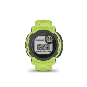 Wearable4U Garmin Instinct 2 GPS Rugged Outdoor Smartwatch, Electric Lime with Corning Gorilla Glass, Multi-GNSS Support Power Bundle