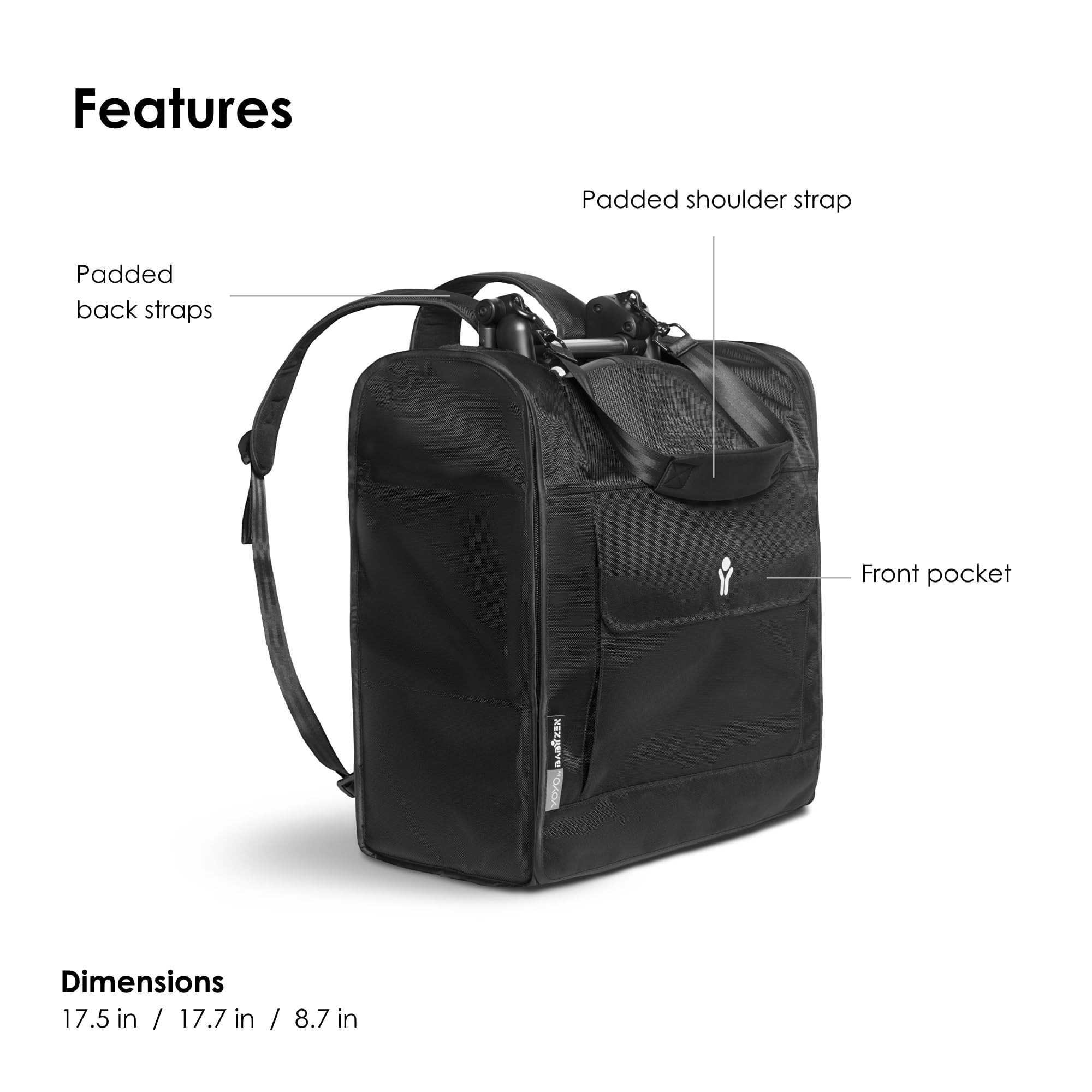 BABYZEN YOYO Backpack - Protects Stroller During Travel - Folds for Easy Storage - Fits YOYO and YOYO Connect