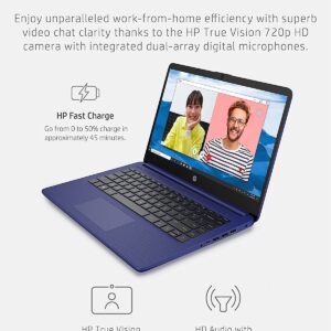 HP 2022 Newest Premium 14-inch HD Touchscreen Laptop, Intel Dual-Core Processor Up to 2.8GHz, 8GB RAM, 64GB eMMC Storage, Webcam, Bluetooth, HDMI, Wi-Fi, Blue, Windows 10 with 1 Year Microsoft 365