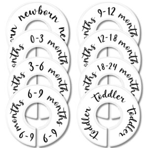 eli with love baby closet dividers (original) – set of 8 baby closet size dividers – ideal baby clothes dividers for closet – helps organize nursery closet hangers by size/age