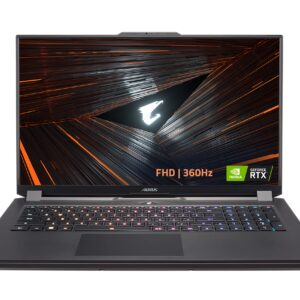 GIGABYTE AORUS 17 XE4 17.3" Full HD 360Hz Gaming Notebook Computer, Intel Core i7-12700H 2.3GHz, 16GB RAM, 1TB SSD, NVIDIA GeForce RTX 3070 Ti 8GB, Windows 11 Home, Black