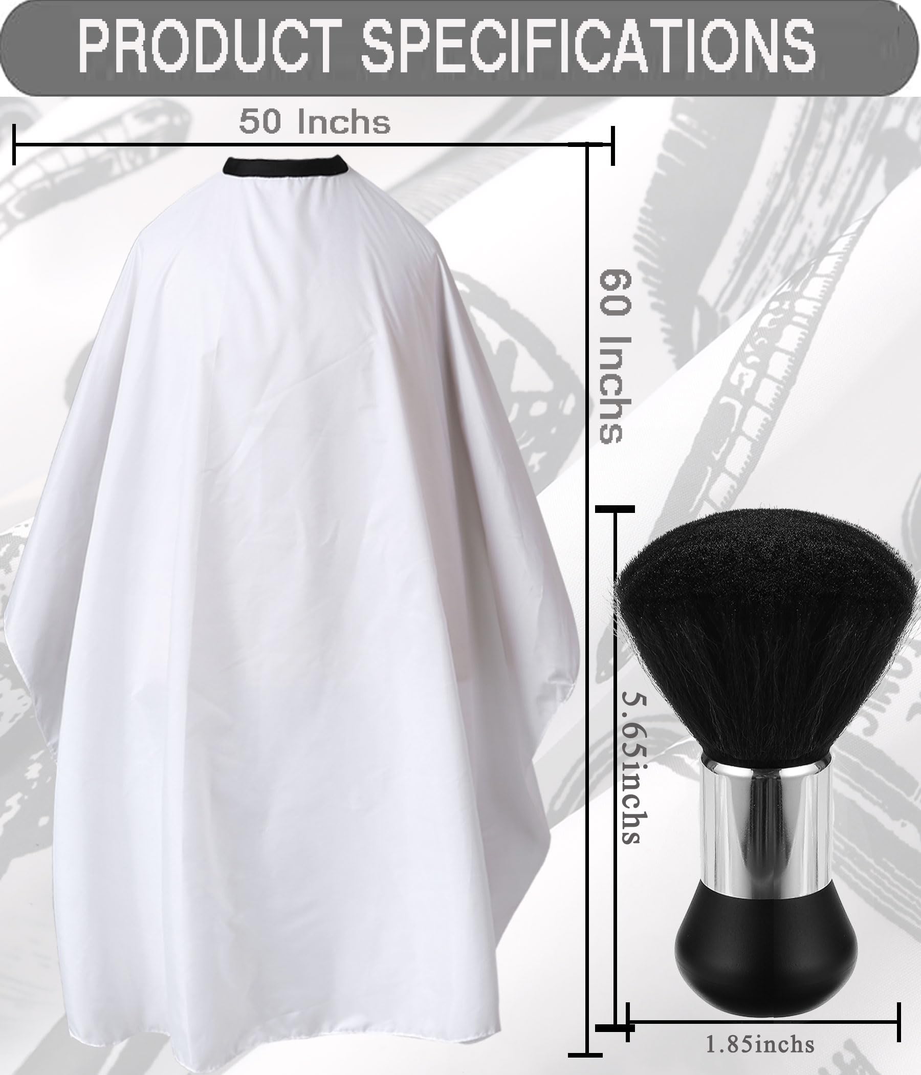 Borogo Professional Waterproof Barber Cape with Snap Closure, Hair Cutting Salon Cape Hairdressing Apron Stripe