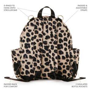 TWELVElittle Little Companion Diaper Bag Backpack 2.0 *NEW* with Changing Pad and Stroller Clips, Leopard