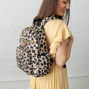 TWELVElittle Little Companion Diaper Bag Backpack 2.0 *NEW* with Changing Pad and Stroller Clips, Leopard