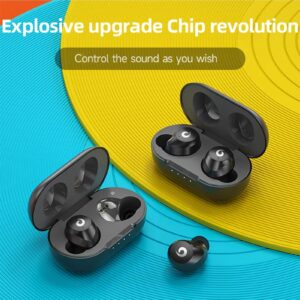 Wireless V5.1 Bluetooth Earbuds Compatible with Xiaomi Redmi 9A with Extended Charging Pack case for in Ear Headphones. (V5.1 Black)