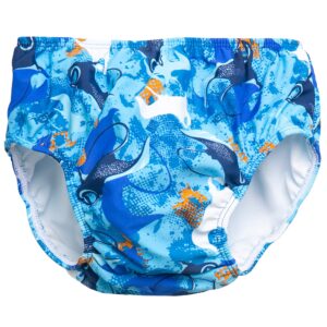 SunBusters Sunwear SunBusters Boy's Reusable Swim Diaper 2 Pack, Ocean Manta Ray, 3T