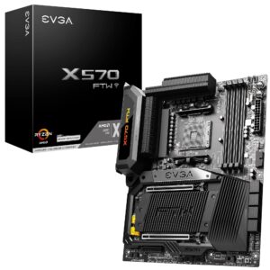 evga x570 ftw wifi, 121-vr-a577-kr, am4, amd x570, pcie gen4, sata 6gb/s, wi-fi 6/bt5.2, usb 3.2 gen2, m.2, atx, amd motherboard