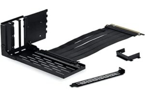 lianli o11de-1x vertical graphics card holder for o11 dynamic evo black, pci-e 4.0 riser cable included - o11de-1x