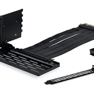 LIANLI O11DE-1X Vertical Graphics Card Holder for O11 Dynamic EVO Black, PCI-E 4.0 Riser Cable Included - O11DE-1X