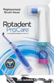 Rotadent ProCare Hollow-Tip Replacement Brush Head; FITS The ROTADENT PROCARE/Contour Toothbrush Models ONLY (Does NOT FIT The Classic, Legacy, OR Plus Models)