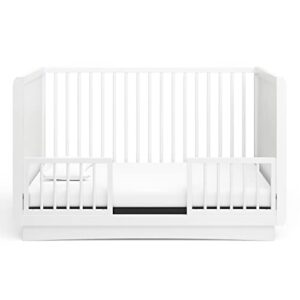 STORKCRAFT Skye 3-in-1 Convertible Crib (White) - Converts from Baby Crib to Toddler Bed and Daybed, Fits Standard Full-Size Crib Mattress, Adjustable Mattress Support Base