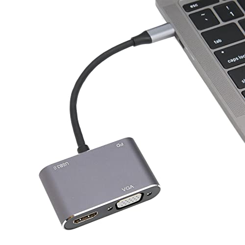 4 in 1 Adapter, 5 Gbps USB Hub 4 in 1 Easy to Use Metal for Mouse for Keyboard for Phones for Laptops