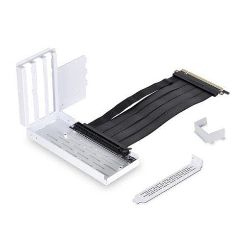 LIANLI O11DE-1W Vertical Graphics Card Holder for O11 Dynamic EVO White, PCI-E 4.0 Riser Cable Included - O11DE-1W