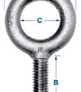 K2023-UNF - 3/8-24 X 1-1/4 Shoulder Pattern Eyebolt Fine Thread, 1EA