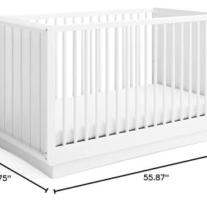 STORKCRAFT Skye 3-in-1 Convertible Crib (White) - Converts from Baby Crib to Toddler Bed and Daybed, Fits Standard Full-Size Crib Mattress, Adjustable Mattress Support Base