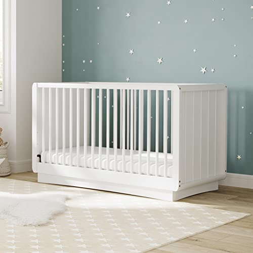 STORKCRAFT Skye 3-in-1 Convertible Crib (White) - Converts from Baby Crib to Toddler Bed and Daybed, Fits Standard Full-Size Crib Mattress, Adjustable Mattress Support Base