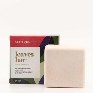 ATTITUDE Hair Shampoo Bar, Plant and Mineral-Based Ingredients, EWG Verified and Plastic-free Beauty Care, Vegan and Cruelty-free, Hydrating, Herbal Musk, 4 Oz