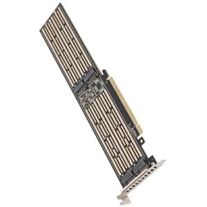 Adapter Card, Solid Structure NVME Expansion Card Stable Performance PCI‑E X16 4 for M.2 PCI‑E Device for SSD