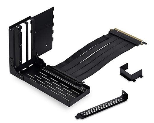 LIANLI O11DE-1X Vertical Graphics Card Holder for O11 Dynamic EVO Black, PCI-E 4.0 Riser Cable Included - O11DE-1X