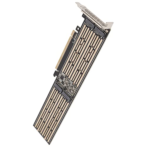 Adapter Card, Solid Structure NVME Expansion Card Stable Performance PCI‑E X16 4 for M.2 PCI‑E Device for SSD