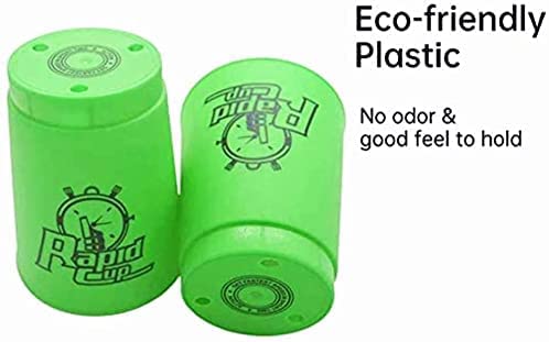 Tocypho 24 Pack Quick Stack Cups Set Plastic Sports Stacking Cups Training Game for Travel Party Challenge Competition (Purple&Green)