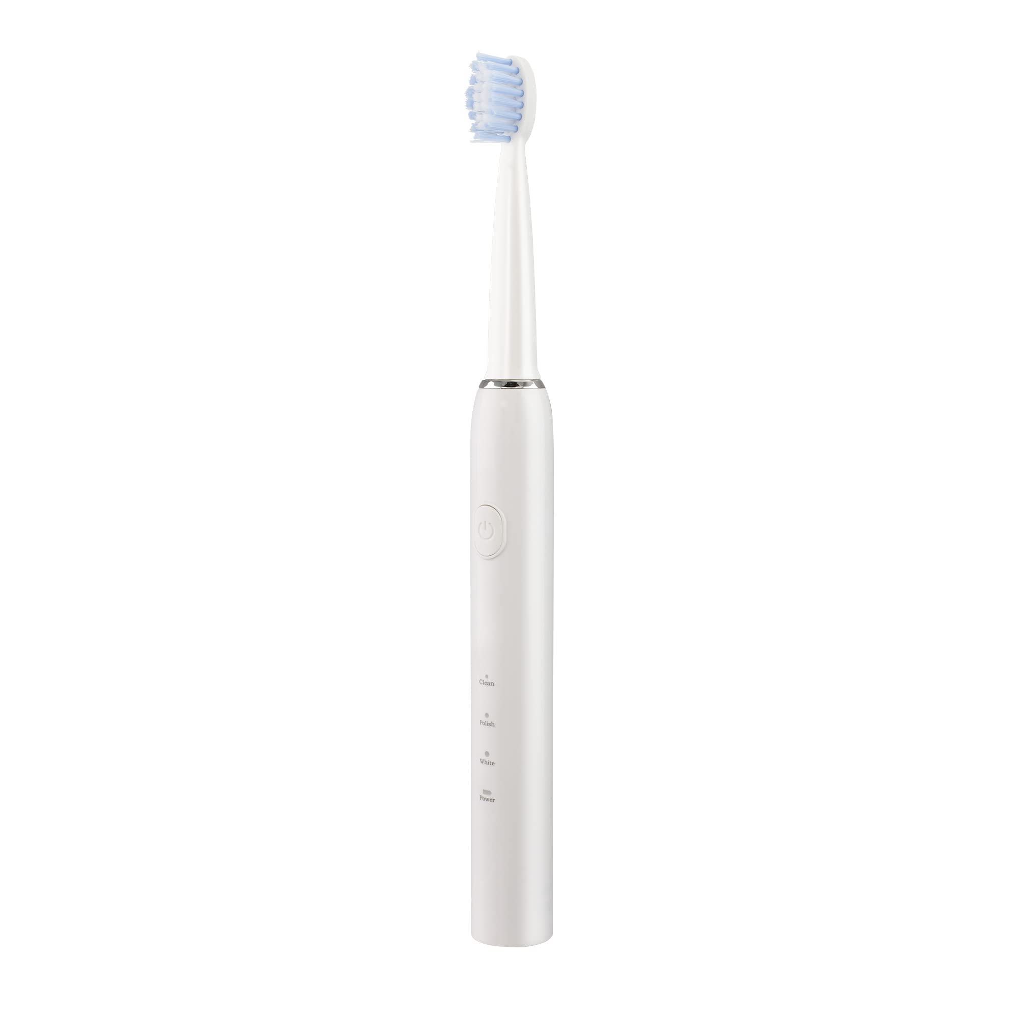 FineLife Products 3 Modes Sonic Power Electric Toothbrush for Healthier Teeth and Gums - USB Rechargeable - 19000 Rotation Per Minute with 4 Bonus Brush Heads, Oral Care Whitening - White