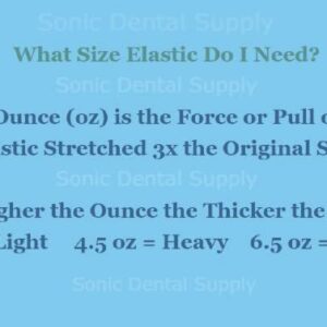 3/16 Inch Orthodontic Elastic Rubber Bands - 100 Pack - Neon Color Latex, X-Heavy 6.5 Ounce Small Rubberbands, Braces, Dreadlocks Hair Braids, Tooth Gap, Packaging, Crafts - Sonic Dental - Made in USA