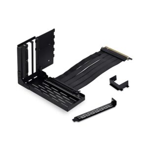 LIANLI O11DE-1X Vertical Graphics Card Holder for O11 Dynamic EVO Black, PCI-E 4.0 Riser Cable Included - O11DE-1X