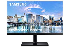 samsung ft45 series 24-inch fhd 1080p computer monitor, 75hz, ips panel, hdmi, displayport, usb hub, built-in speakers, height adjustable stand, 3 yr wrnty (lf24t450fznxgo),black