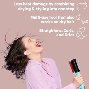 Flower Beauty All-in-One Versatile Styling Tool - Revolving Straightener or Curling Wand with 4 Heat Settings - Reduce Damage for Healthy Hair