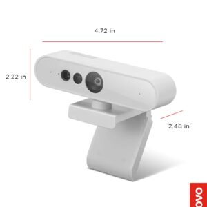 Lenovo HD 1080p Webcam (510 FHD) - Monitor Camera with 4X Digital Zoom, 95° Wide Angle, 360° Rotation Pan & Tilt - Desktop Cam with Dual Microphones & Windows Hello for Livestreaming & Conferences