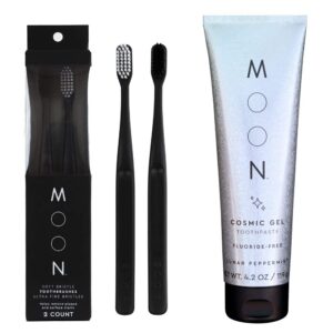 moon toothbrush and cosmic gel toothpaste bundle