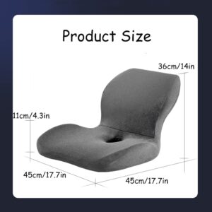 Car Seat Cushion, Car Memory Foam Heightening Seat Cushion for Short People Driving Lumbar Support Pillow and Seat Cushion for Office Chair and Car Seat Anti Slip Cushion (Gray)