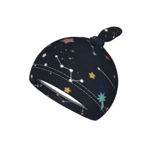 Space Galaxy Constellation Swaddle with Beanie Set, Soft and Stretchy Space Baby Stuff Blanket Swaddle Sleep Sack for Newborn Boy and Girl