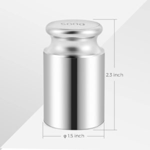 Bonvoisin500g Calibration Weight for Digital Scale, Class M1, Carbon Steel, Chrome Finish (500g)