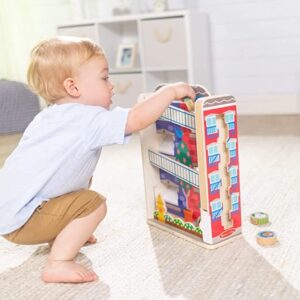 Melissa & Doug GO Tots Wooden Town House Tumble with 6 Disks - FSC Certified