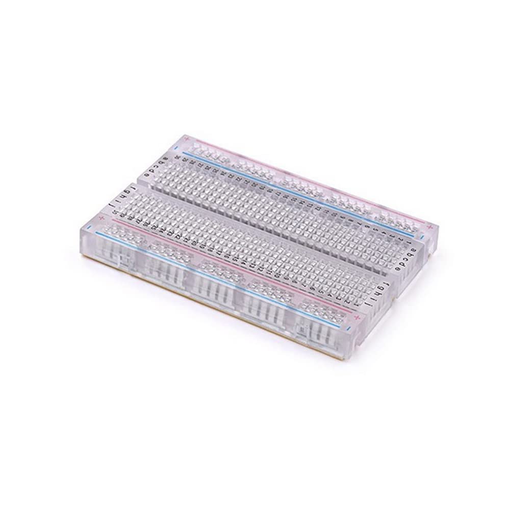 Treedix 3pcs Transparent Plastic Mini Solderless Breadboard 400 Tie Experiment Mini Breadboard for arduino 83 * 55 * 8.5mm