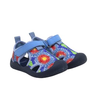 robeez boys slip resistant neoprene water shoes for summer, beach, pool, sprial tie dye multi, 18-24 months