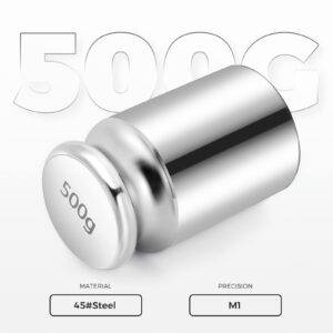 Bonvoisin500g Calibration Weight for Digital Scale, Class M1, Carbon Steel, Chrome Finish (500g)