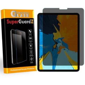 superguardz for ipad pro 12.9 (2022/2021 / 2020/2018) tempered glass screen protector [privacy anti-spy] 9h anti-scratch, 2.5d round edge, anti-bubble