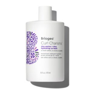 briogeo curl charisma rice amino + shea hydrating co-wash, define and moisturize wavy, curly, and coily hair, vegan, phalate & paraben-free, 16 oz