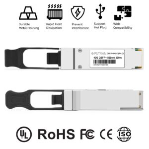 OPSTRAN 40GBASE-CSR4 QSFP+ Optical Transceiver Module Compatible with Cisco QSFP-40G-CSR4 Meraki MA-QSFP-40G-CSR4 40G QSFP+ CSR4 850nm 400m DDM MTP/MPO-12 MMF