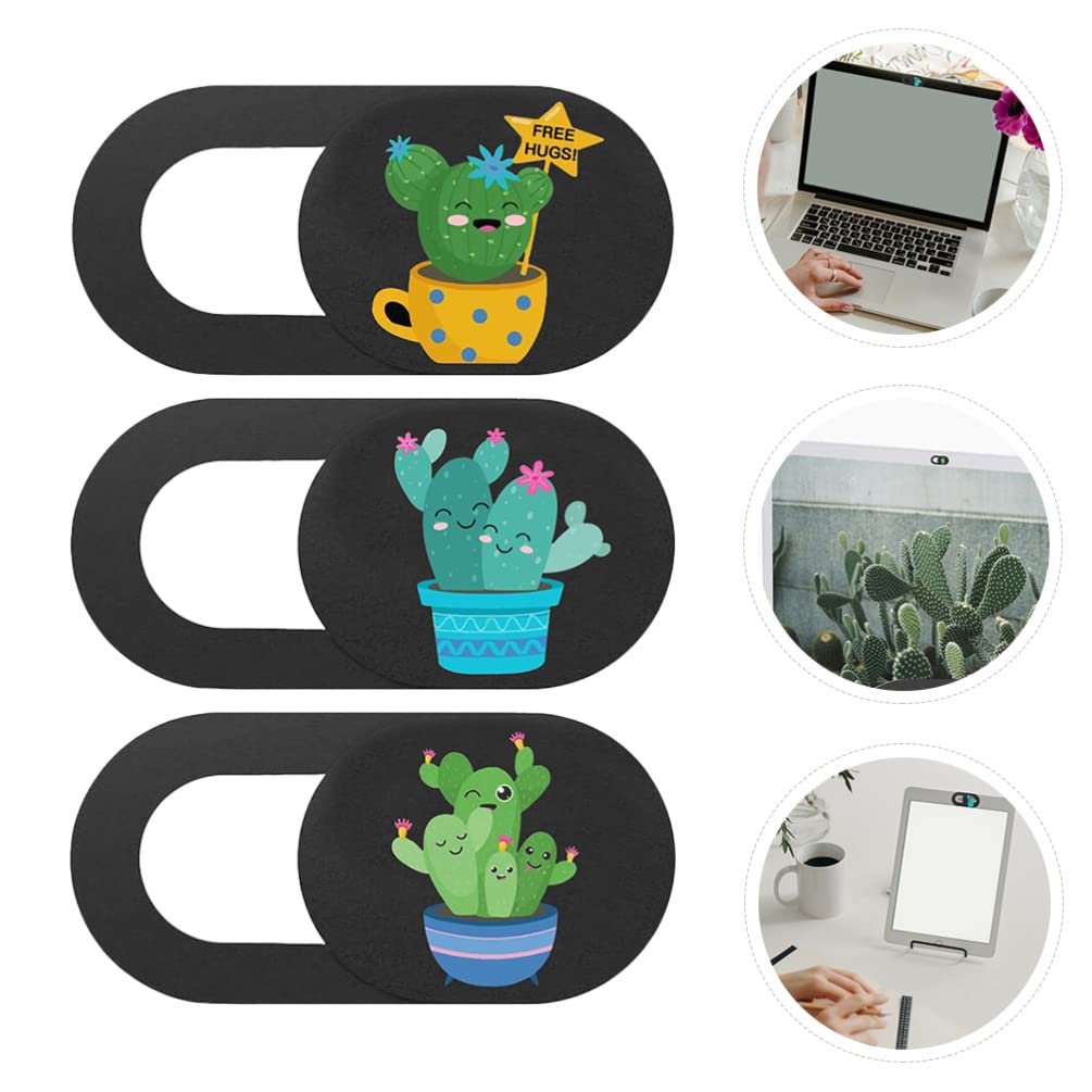 SOLUSTRE 3pcs Camera Cover Cartoon Webcam Cover Camera for Computer Webcam Cover Blocker Computer Covers Eye Webcam Cover Slider Cartoon Slides Camera Privacy Slider abs Notebook