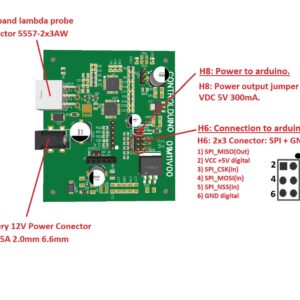 Wideband Lambda Sensor Control Module for Arduino. Controlduino 01M11V00.