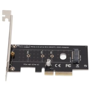 M.2 NVME SSD to PCIE 3.0, Sturdy Durable Wide Compatibility High Speed Expansion Card Fast Heat Dissipation for Computer for Mainboard(X4)